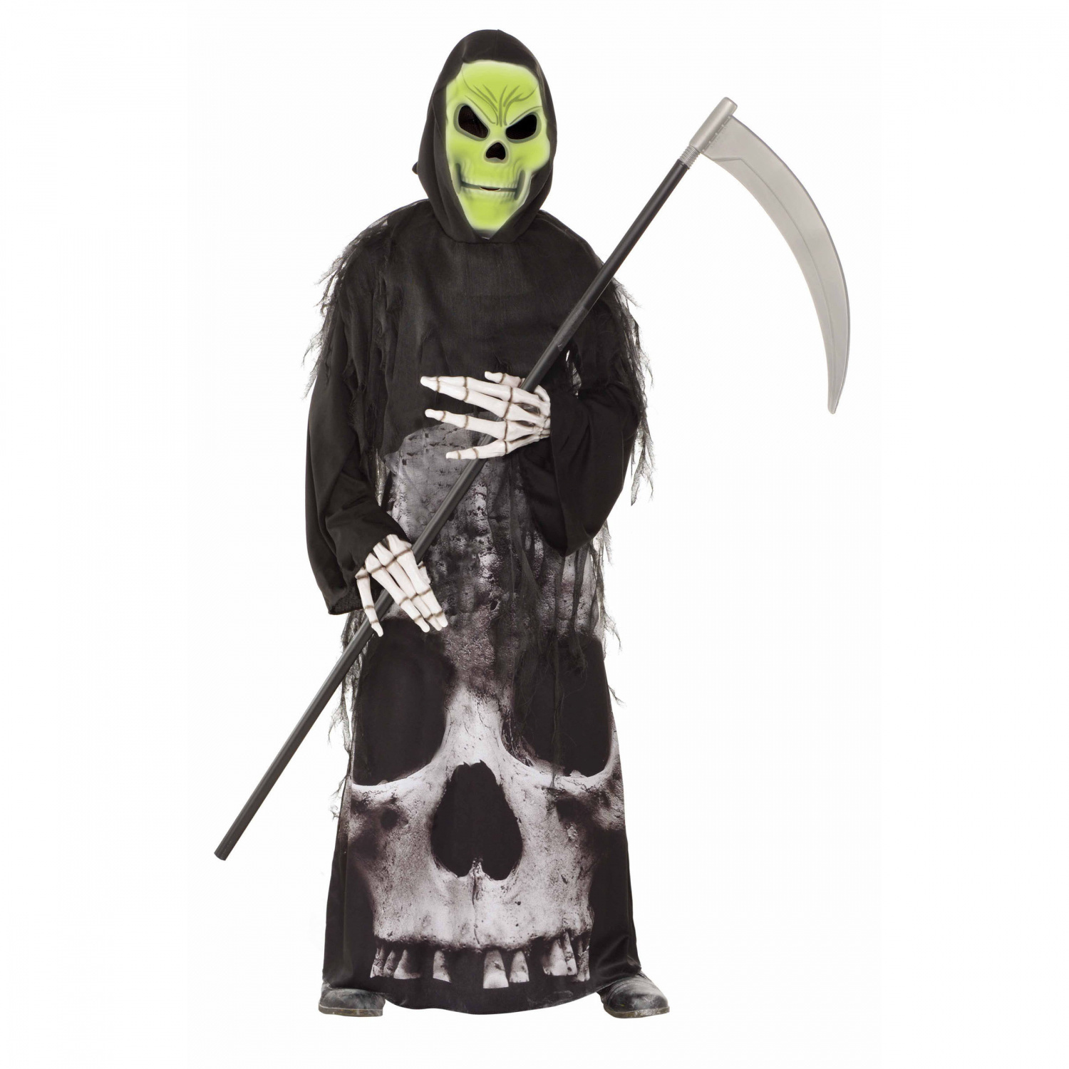 skelet kostuum met masker voor kinderen - Magicoo