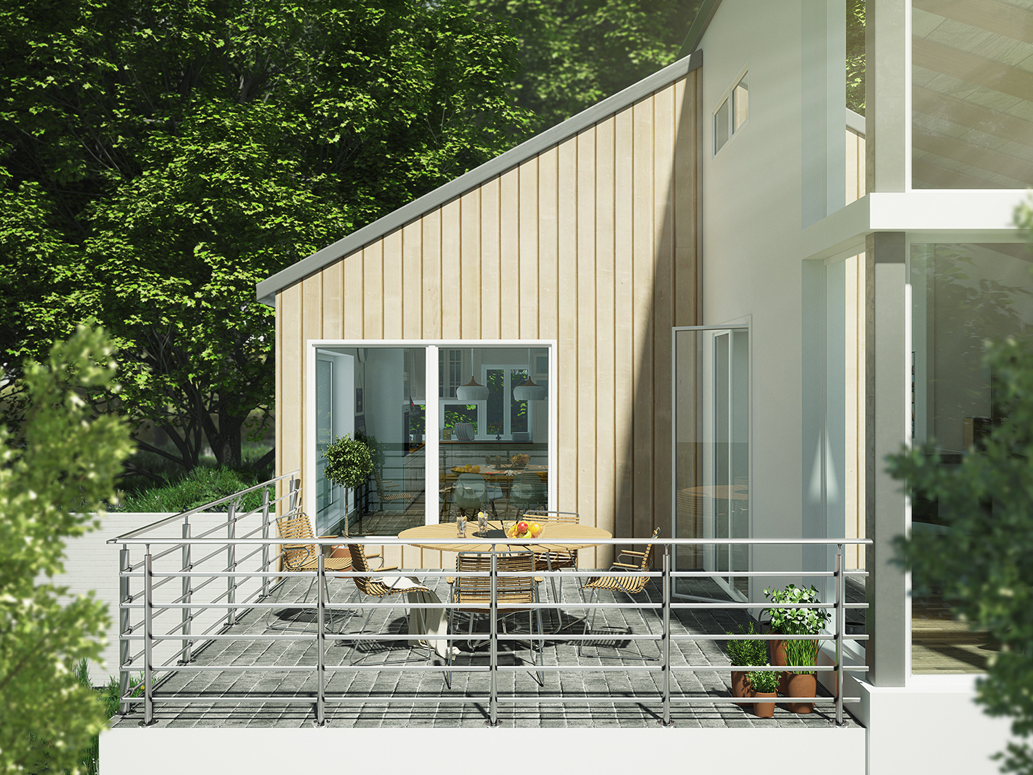Pure Titanium balustrade set geanodiseerd aluminium