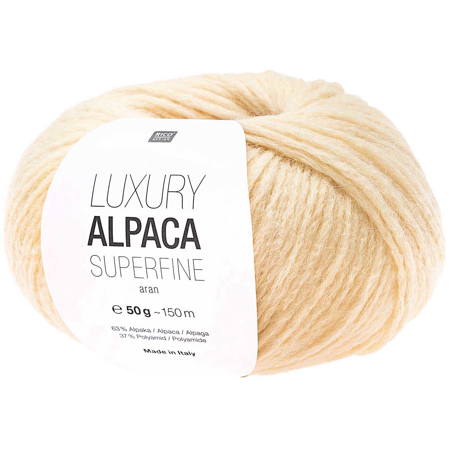 Luxury Alpaca Superfine Aran 19 Vanilla - Wolwinkel Filomena