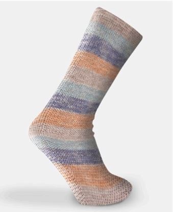 Kaisla Socks 300 Blauw-Bruin-Grijs - Wolwinkel Filomena