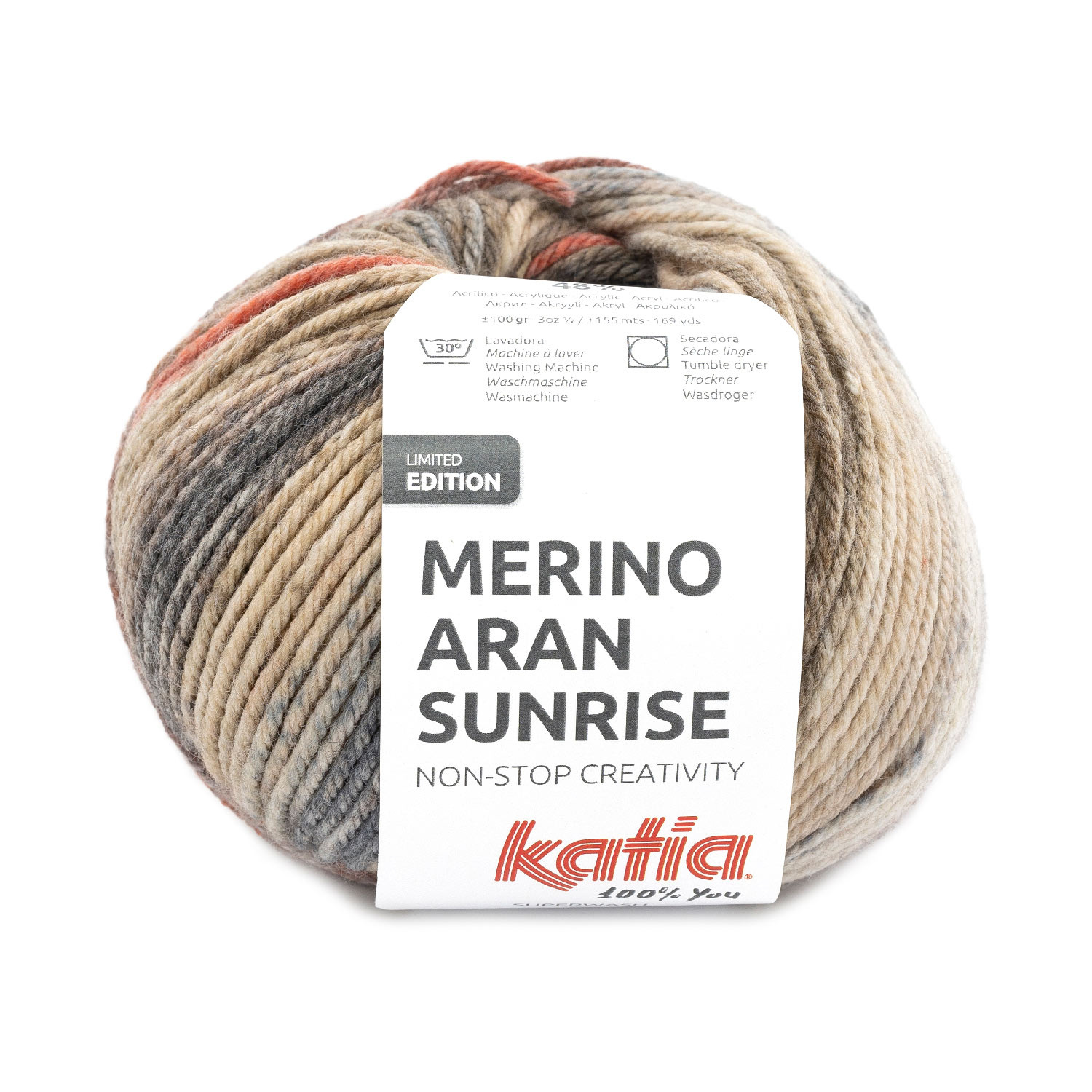 Merino Aran Sunrise 300 Bruin-Roest-Jeans - Wolwinkel Filomena