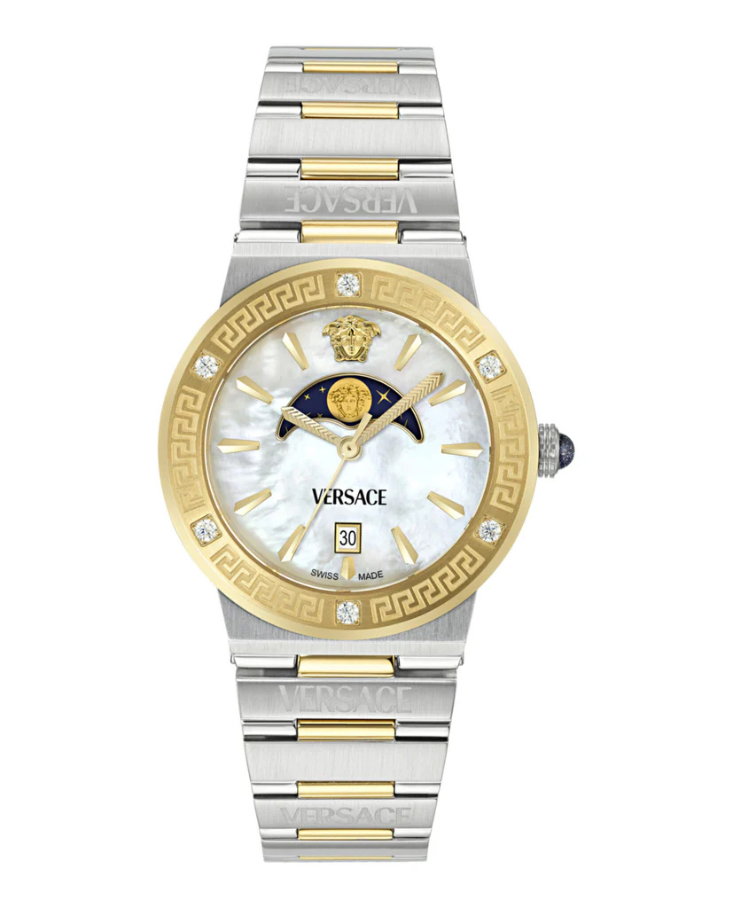Versace Greca Moonphase 38mm VE7G005 24 Damenuhr - Luxuryuhren.ch