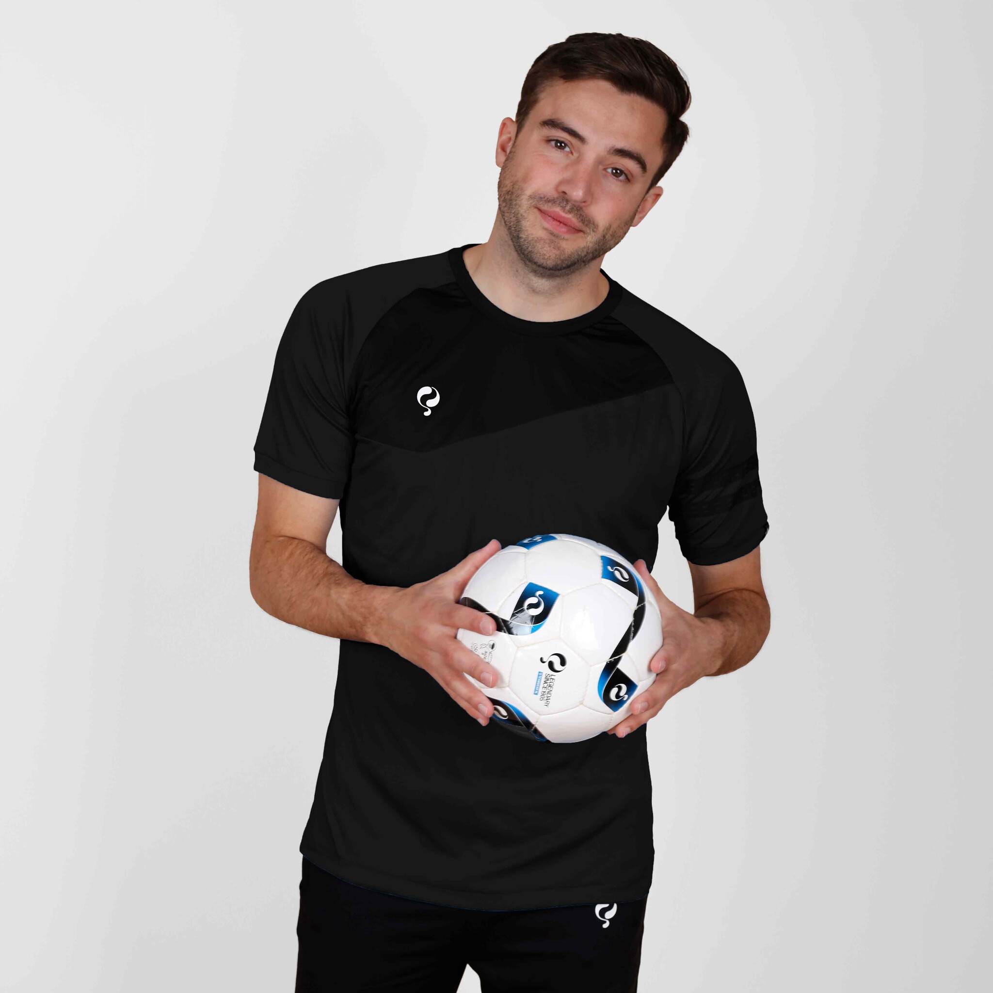 Q1905 Legend Training Shirt - Black | Slim Fit Football Shirt - Q1905.com