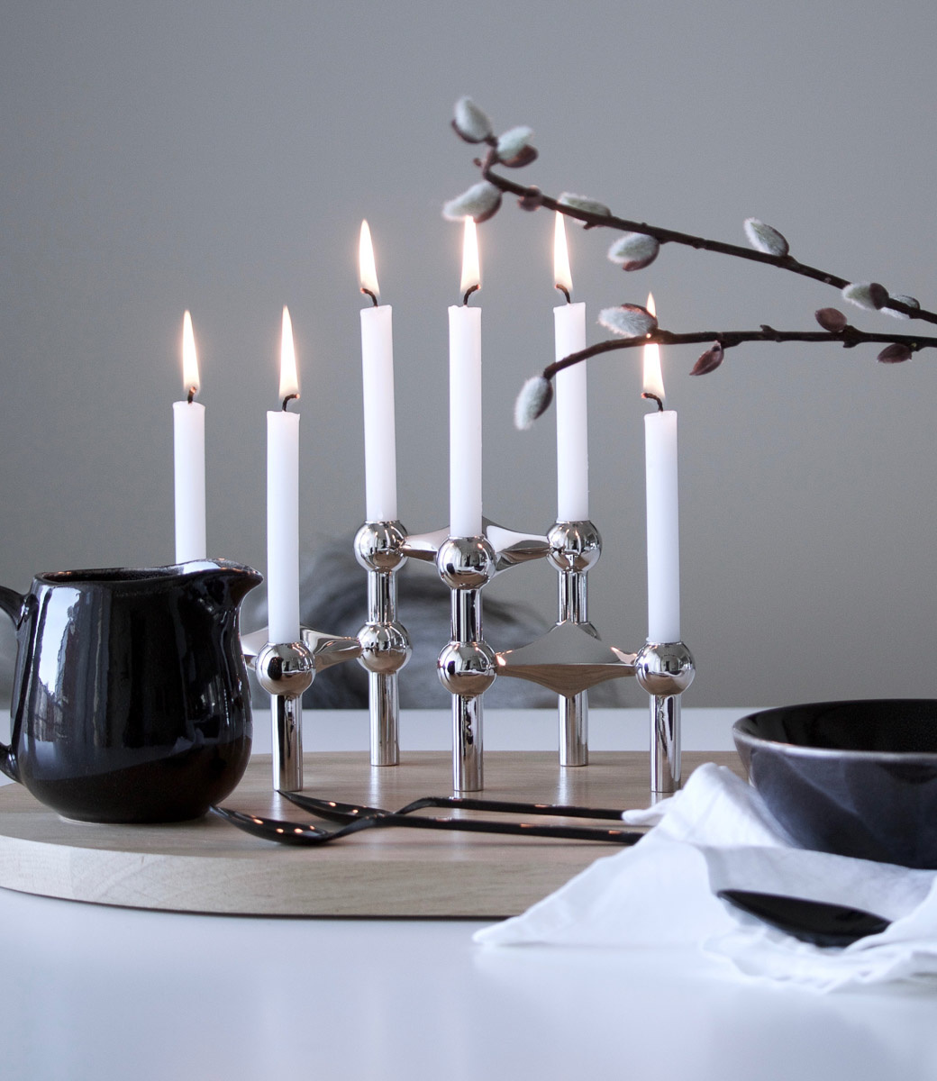 The stackable Stoff Nagel Candle Holder set of 3 at North Sea Design ...