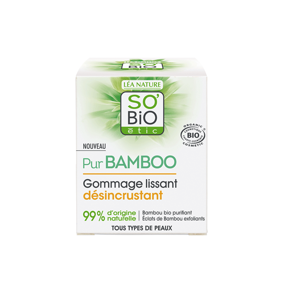 SO'BiO étic Bamboo Smoothing Scrub | natuurlijk & vegan - De Groene Drogist