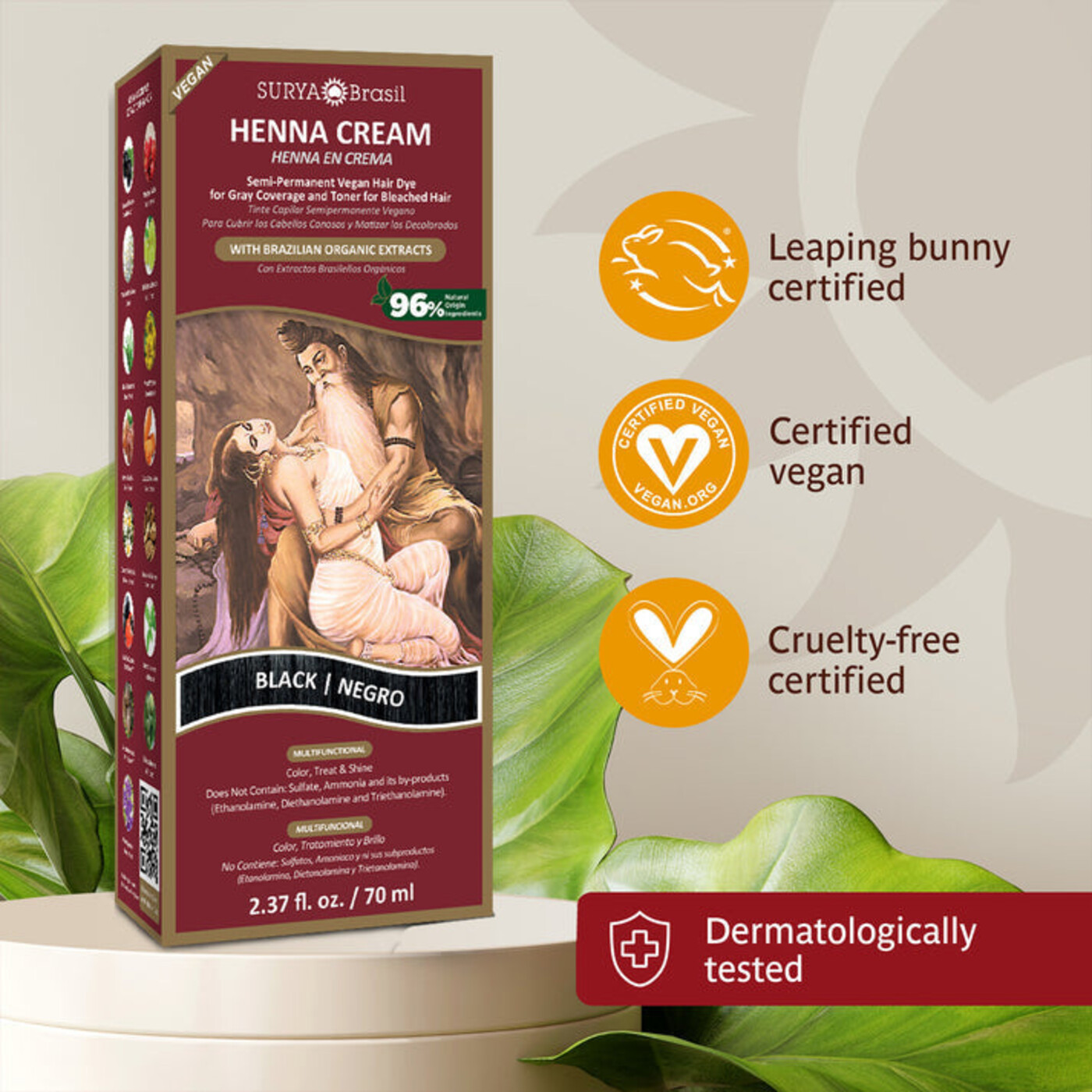 Surya Brasil Henna Cream Zwart | natuurlijke haarkleuring - De Groene ...