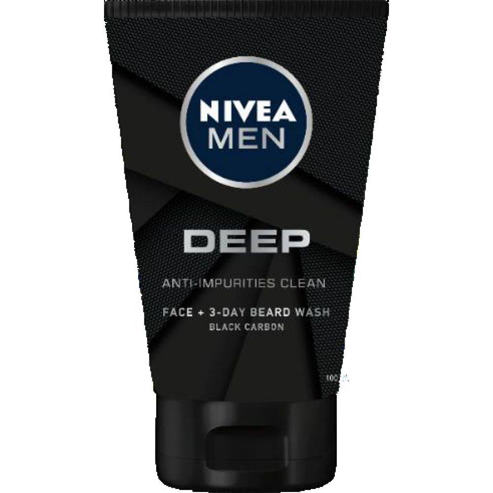 Nivea Men Deep Face Beard Wash 100 Ml Onlinevoordeelshop