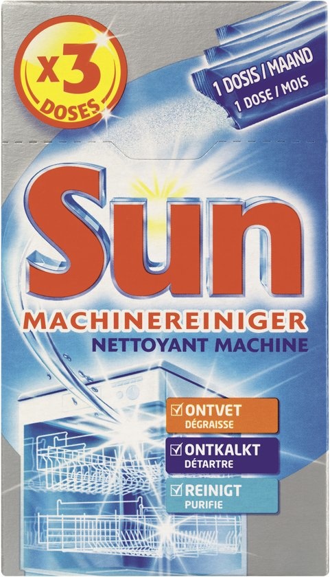 SUN Sun Expert Machine cleaner - pack with 3 doses - Onlinevoordeelshop