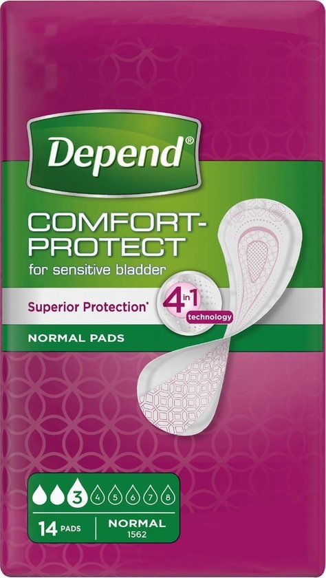 Depend incontinence pads Normal - 14 pieces - Onlinevoordeelshop