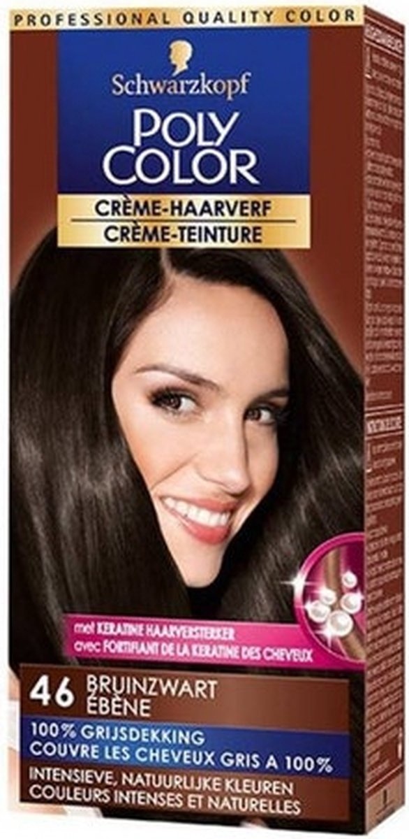 Schwarzkopf Poly Color Crème Haarverf 46 Bruinzwart - Onlinevoordeelshop