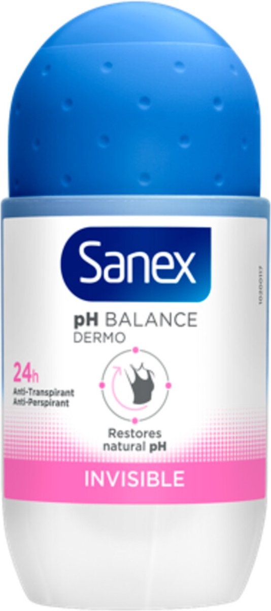 Sanex Dermo Invisible Anti White Marks Antiperspirant Deodorant Roller ...