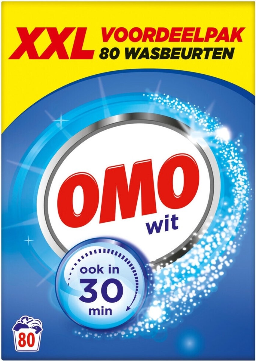 Omo White Washing Powder - 80 washes - Detergent - Onlinevoordeelshop