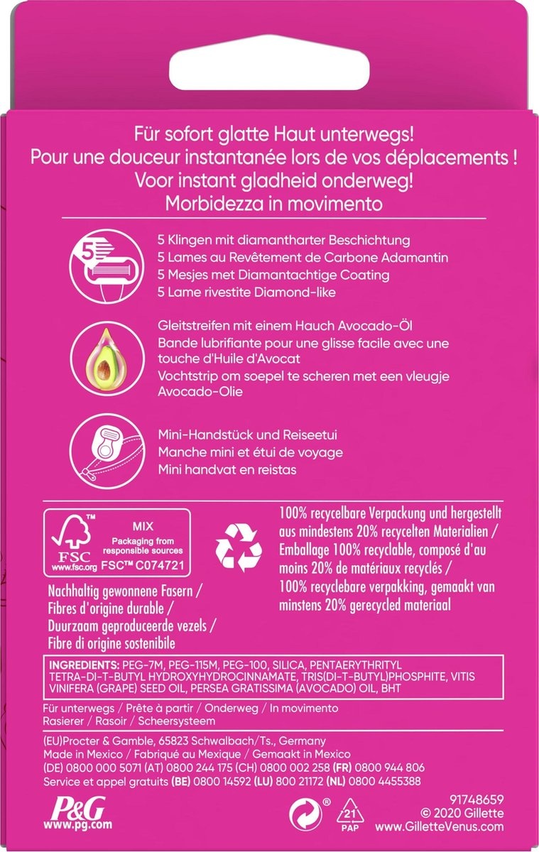 Gillette Venus Extra Smooth Snap Rasiersystem für Damen – Rasierer ...