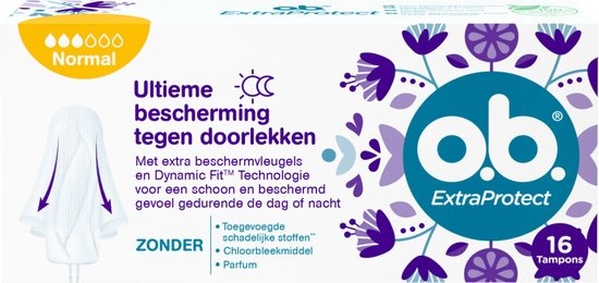 OB Extra Protect Normal Tampons - 16 stuks - Onlinevoordeelshop