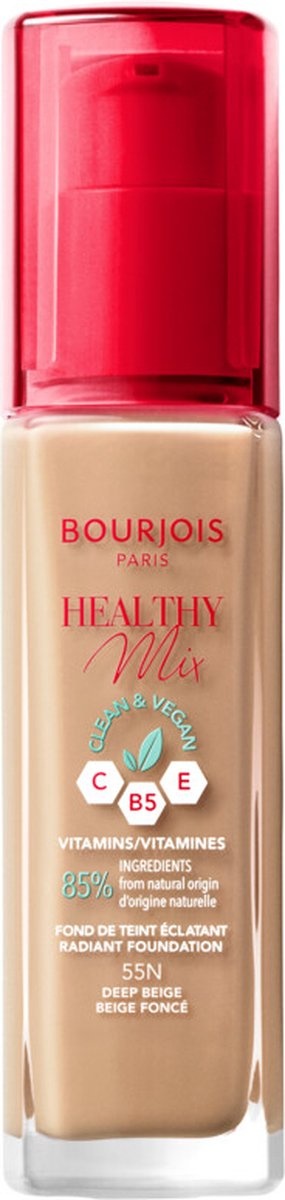 Bourjois Paris Healthy Mix Clean Foundation 055 Deep Beige 30 ml ...