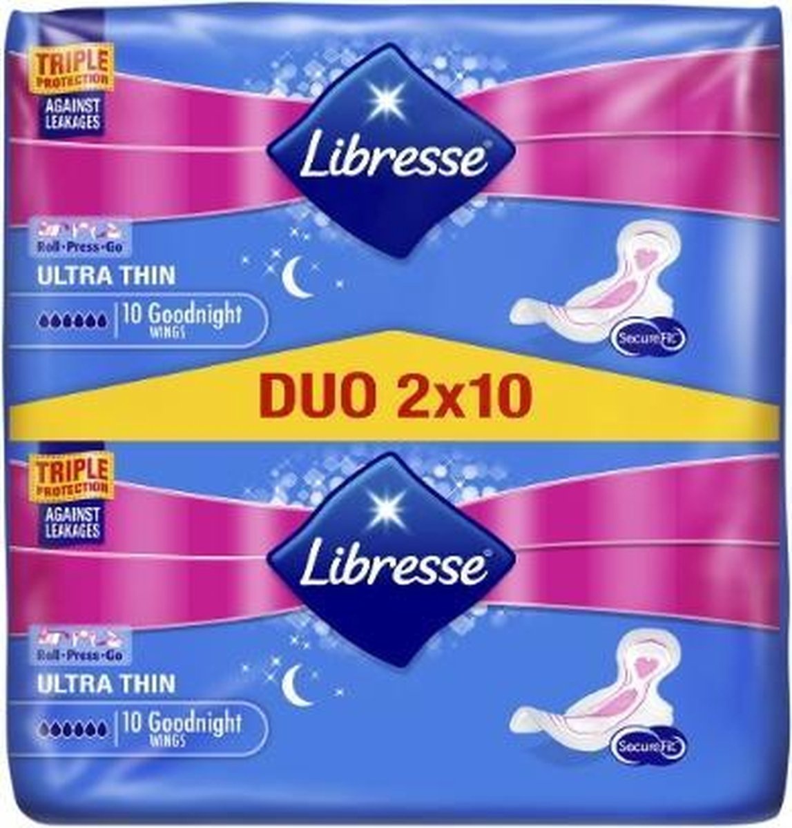 Libresse Ultra Night Wing Maandverband Duo Pack 2 x 10 stuks ...