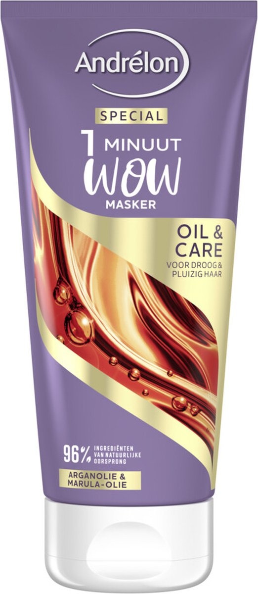 Andrelon 1 Minute Wow Mask Oil & Care 180 ml - Onlinevoordeelshop