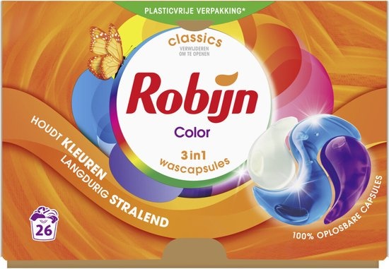 Robijn Classic Color 3-in-1 Wascapsules - 26 wasbeurten ...