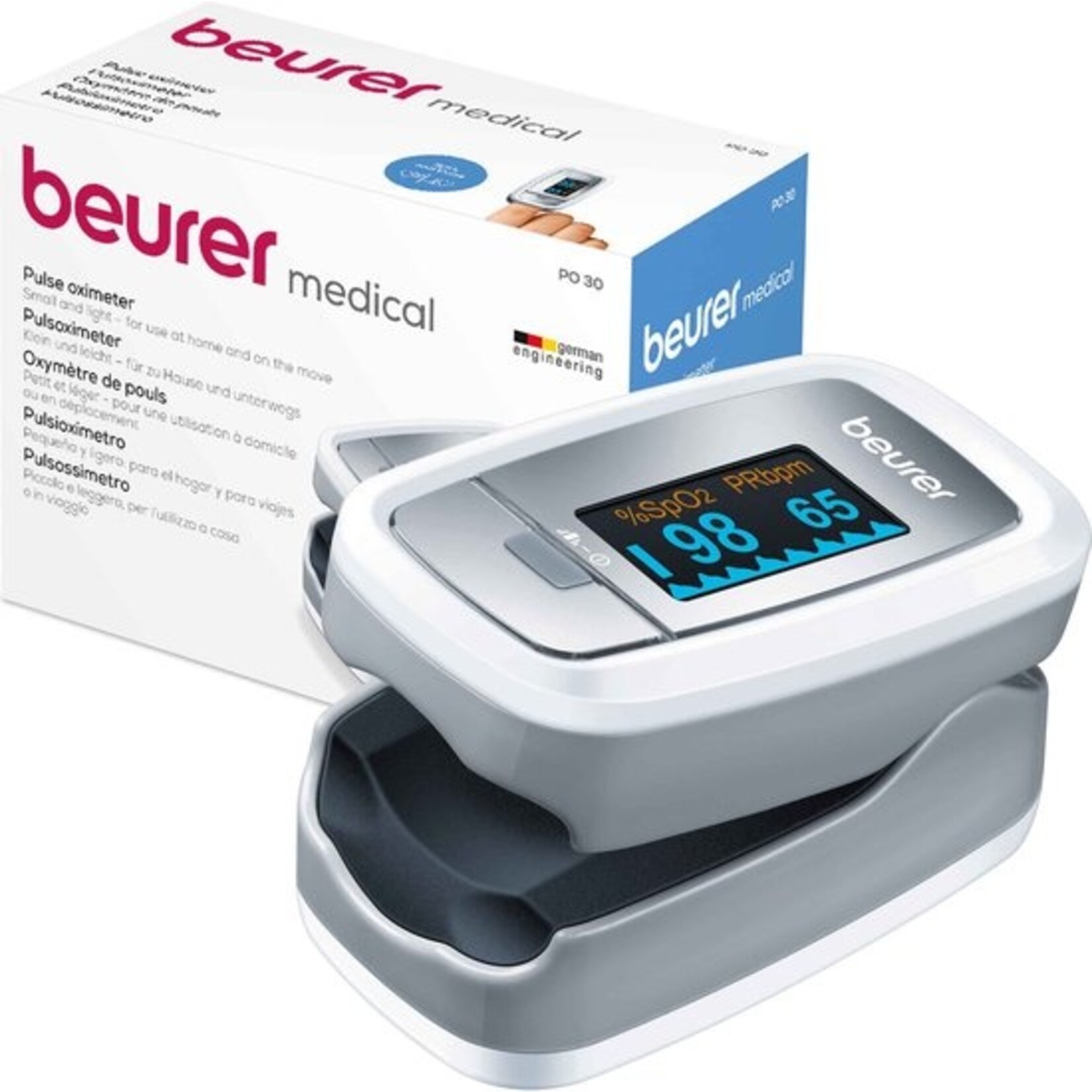 Beurer PO 30 Saturation meter - Pulse oximeter - Finger oxygen meter ...