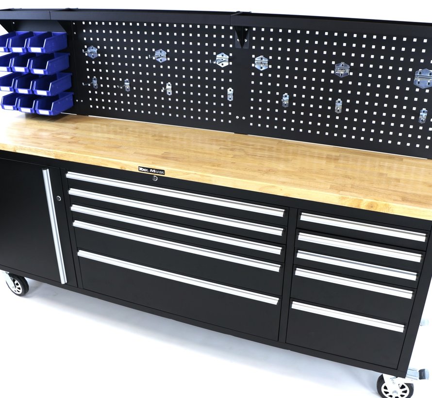215 Cm. Tool trolley / Workbench with Worktop - ToolMania