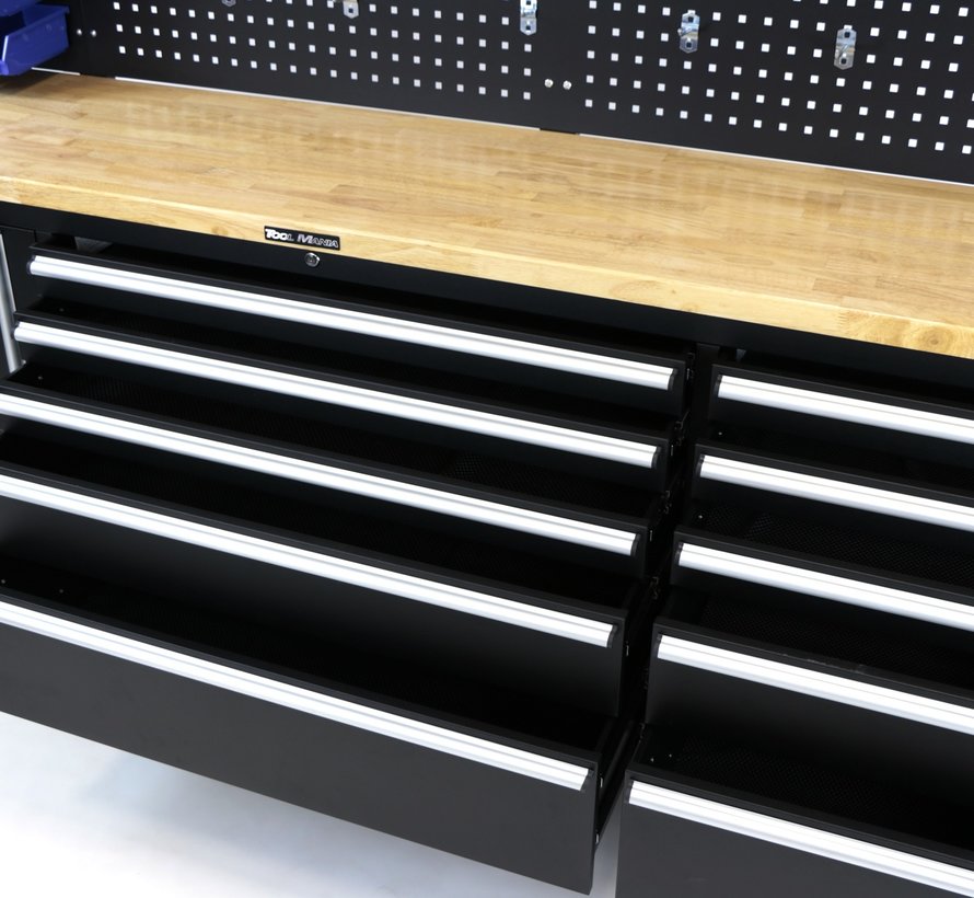 215 Cm. Tool trolley / Workbench with Worktop - ToolMania