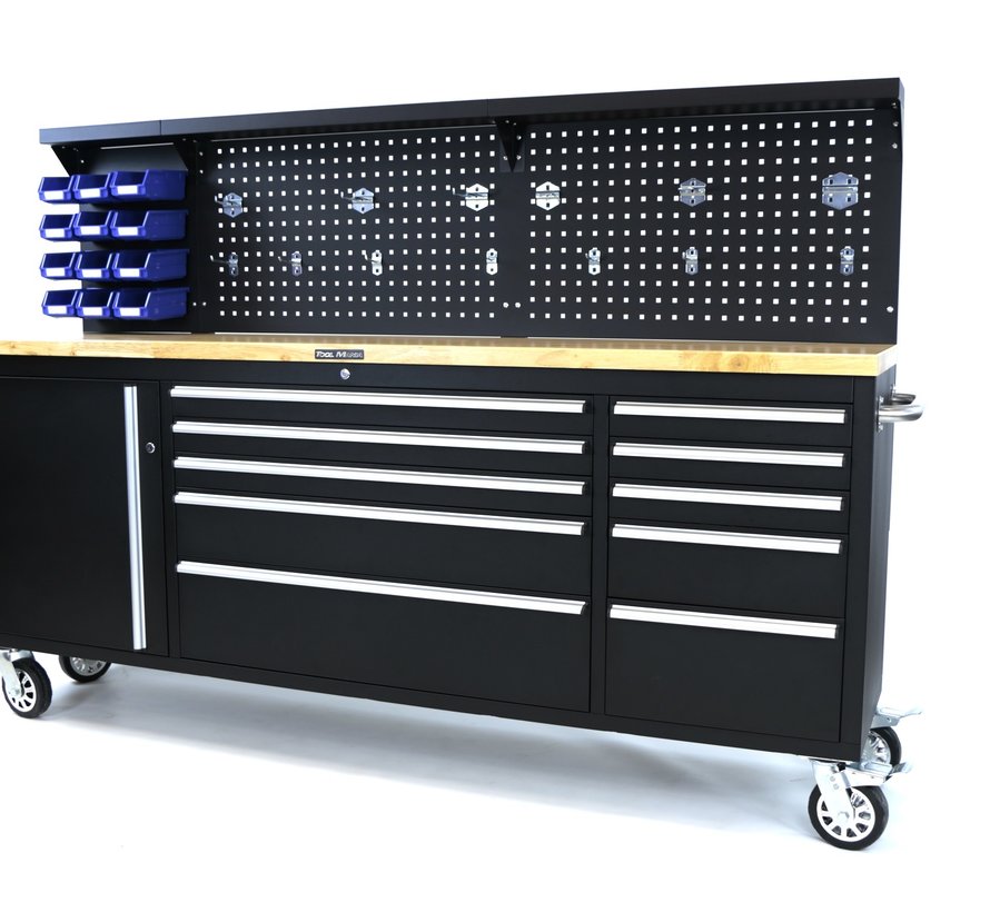 215 Cm. Tool trolley / Workbench with Worktop - ToolMania