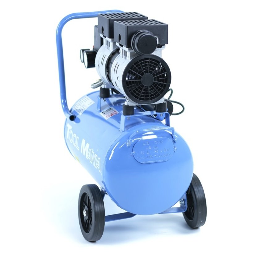TM TM 30 Liter Professional Low Noise Compressor 0.75HP 230v - ToolMania