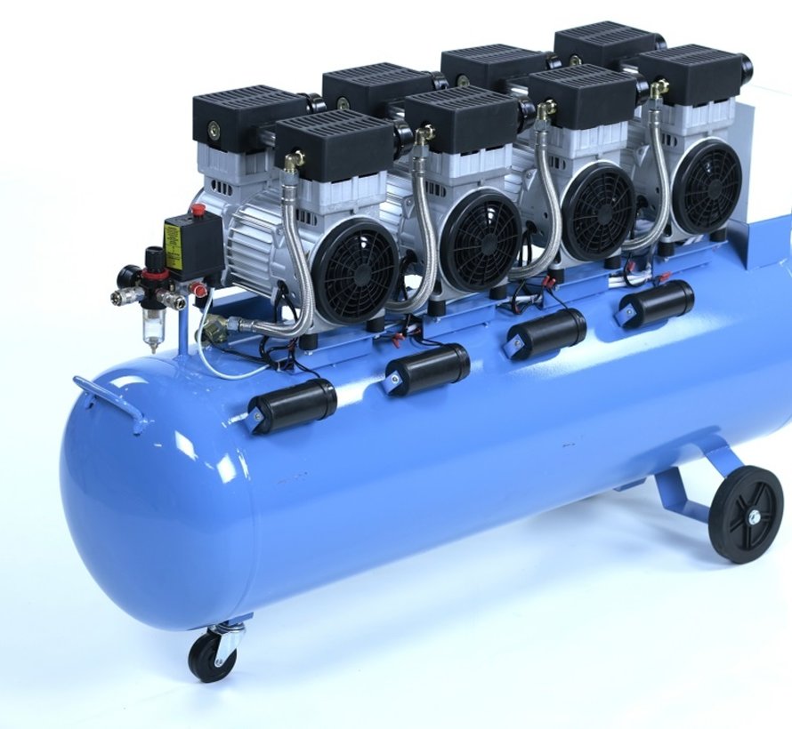 TM 200 Liter Professional Low Noise Compressor 6 HP 230v - ToolMania