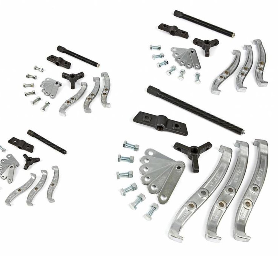72 Piece 2 and 3 Arm Pully Puller Set 75/100/150/200 mm - ToolMania