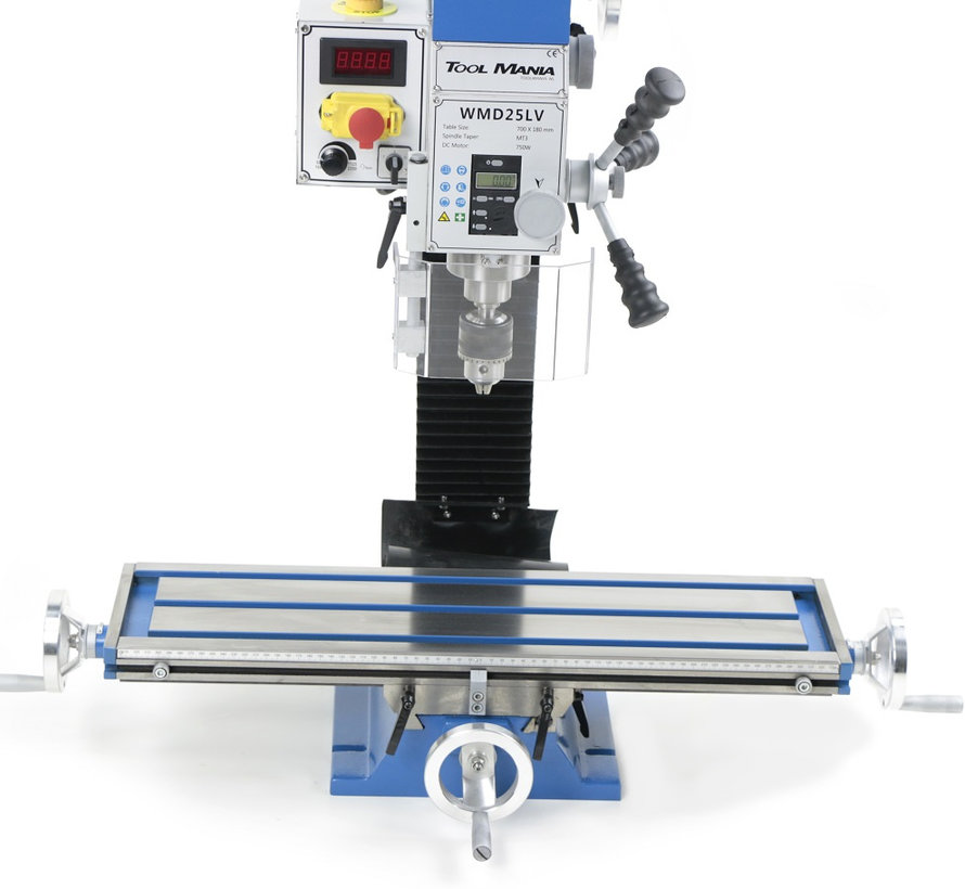 TM BF 25 Freesmachine Grote Tafel V2 - ToolMania