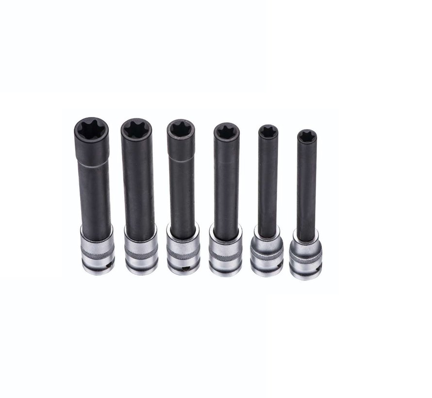 TM TM 6 Piece Internal Long Torx Impact Socket Set with 1/2 "Insert ...