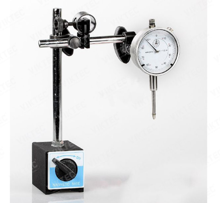 TM TM Analogue Magnetic Clock Stand with Dial Indicator - ToolMania