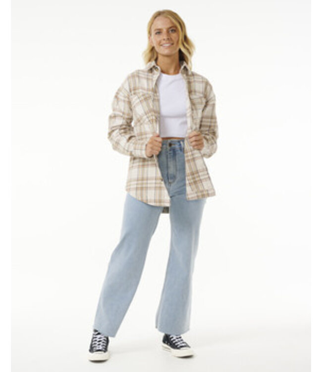 Rip Curl High Tide Soft Flannel - Bone | Shaka Kitesurfing - SHAKA