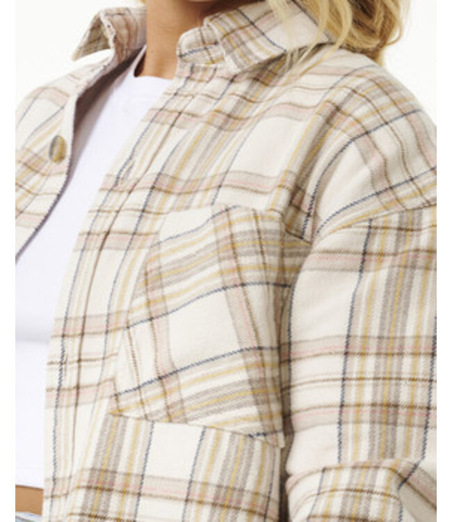 Rip Curl High Tide Soft Flannel - Bone | Shaka Kitesurfing - SHAKA