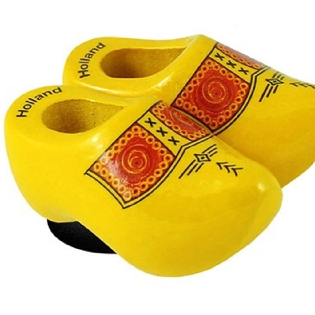 Magnet clogs farmer yellow Fridge magnet with clogs - The Dutch clog store