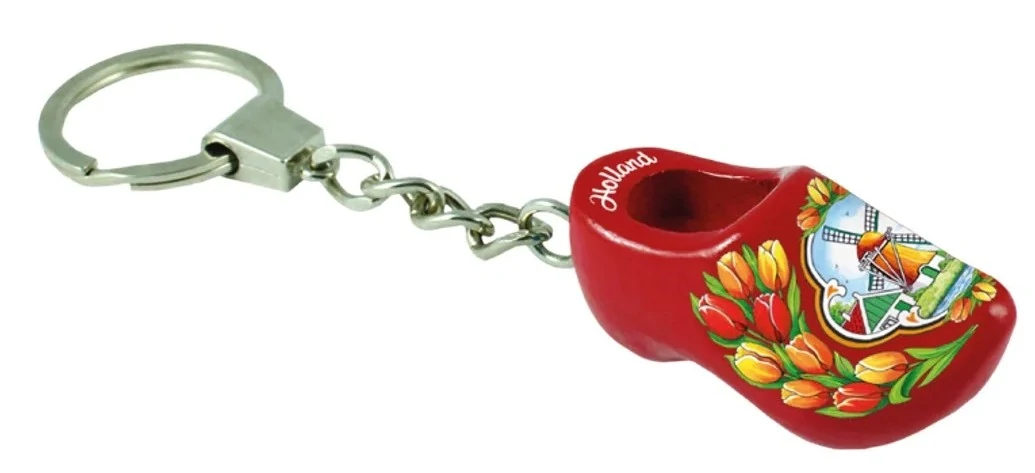 Red Clog Keychain – Authentic Dutch Souvenir Made of Wood - The Dutch ...