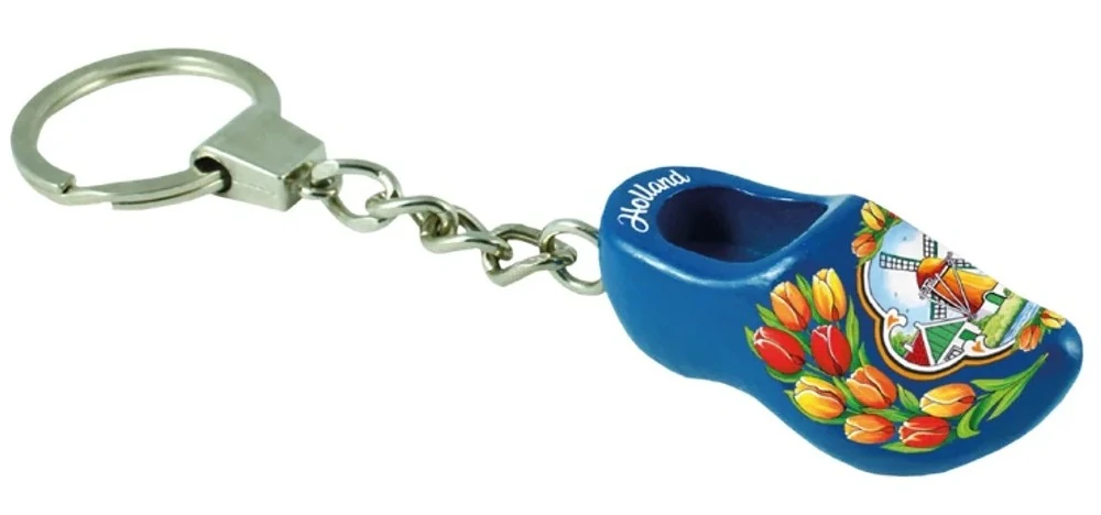 Blue Clog Keychain with Windmill – Typical Dutch Souvenir - The Dutch ...