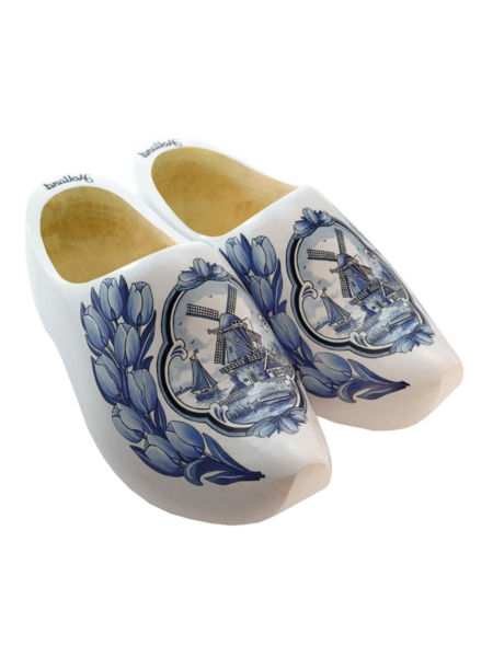 Wooden shoes with Mill – Authentic Dutch Clogs with Traditional Design ...