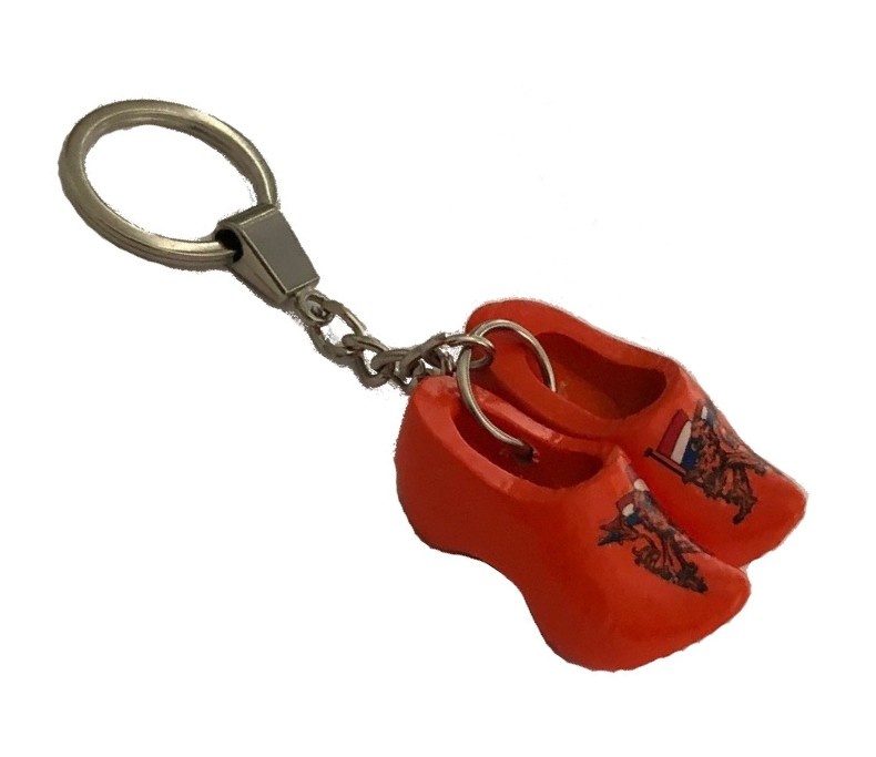 Keyring with 2 Orange Lion Clogs – Cool Dutch Souvenir - The Dutch Clog ...