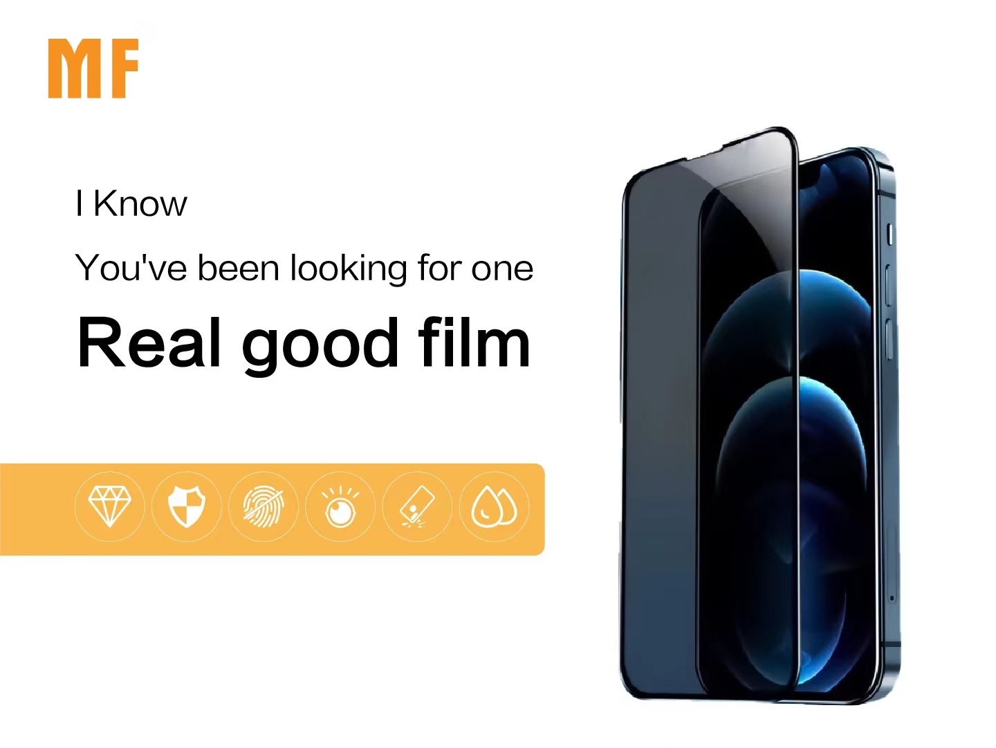 MF Glass MF Privacy Tempered Glass iPhone 14 Pro Max - Mobielfashion.nl