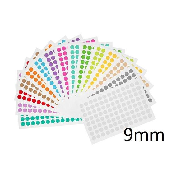 Cryo Color Dots For Microtubes - Ø 9mm (multi-colors) | LabID Technologies