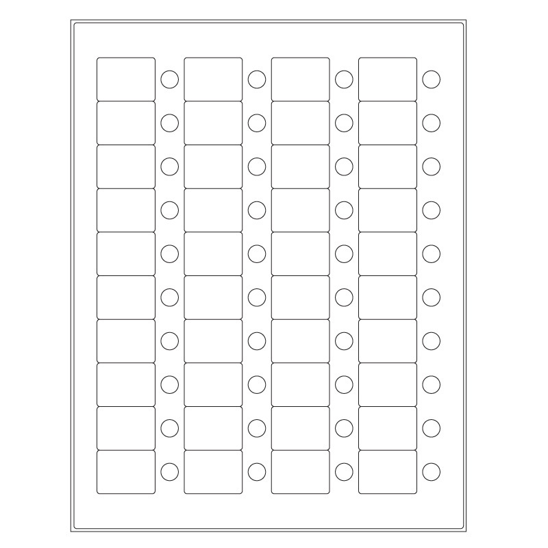 Cryo Labels For Laser Printers - 31,8 x 23,9mm + Ø 9,5mm / Letter Form ...
