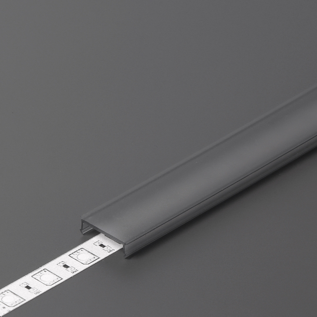 Zwarte click cover 1 meter voor SMART16 profielen C3 - LEDStripXL