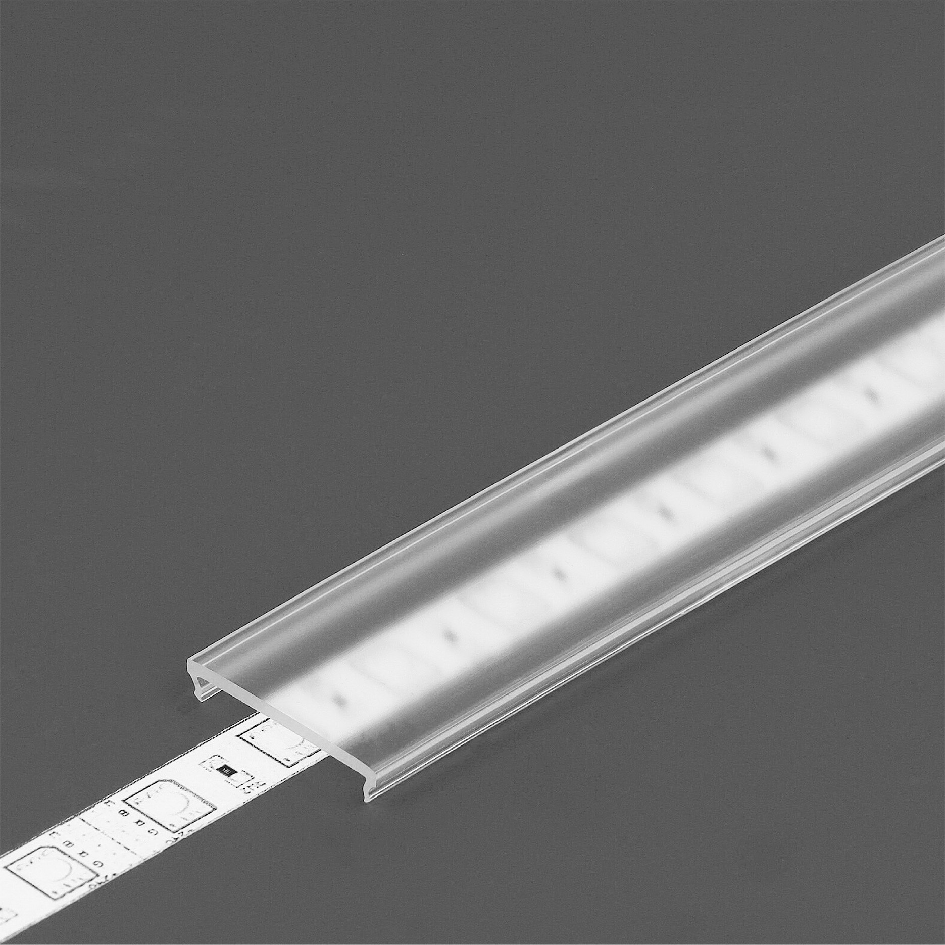 Transparante click cover 1 meter voor SMART16 profielen C3 - LEDStripXL