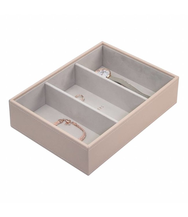 Jewellery Box "Classic" 3-Set in Blush & Grey - STACKERS BOX