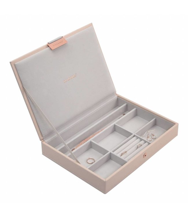 Jewellery Box "Classic" 3-Set in Blush & Grey - STACKERS BOX
