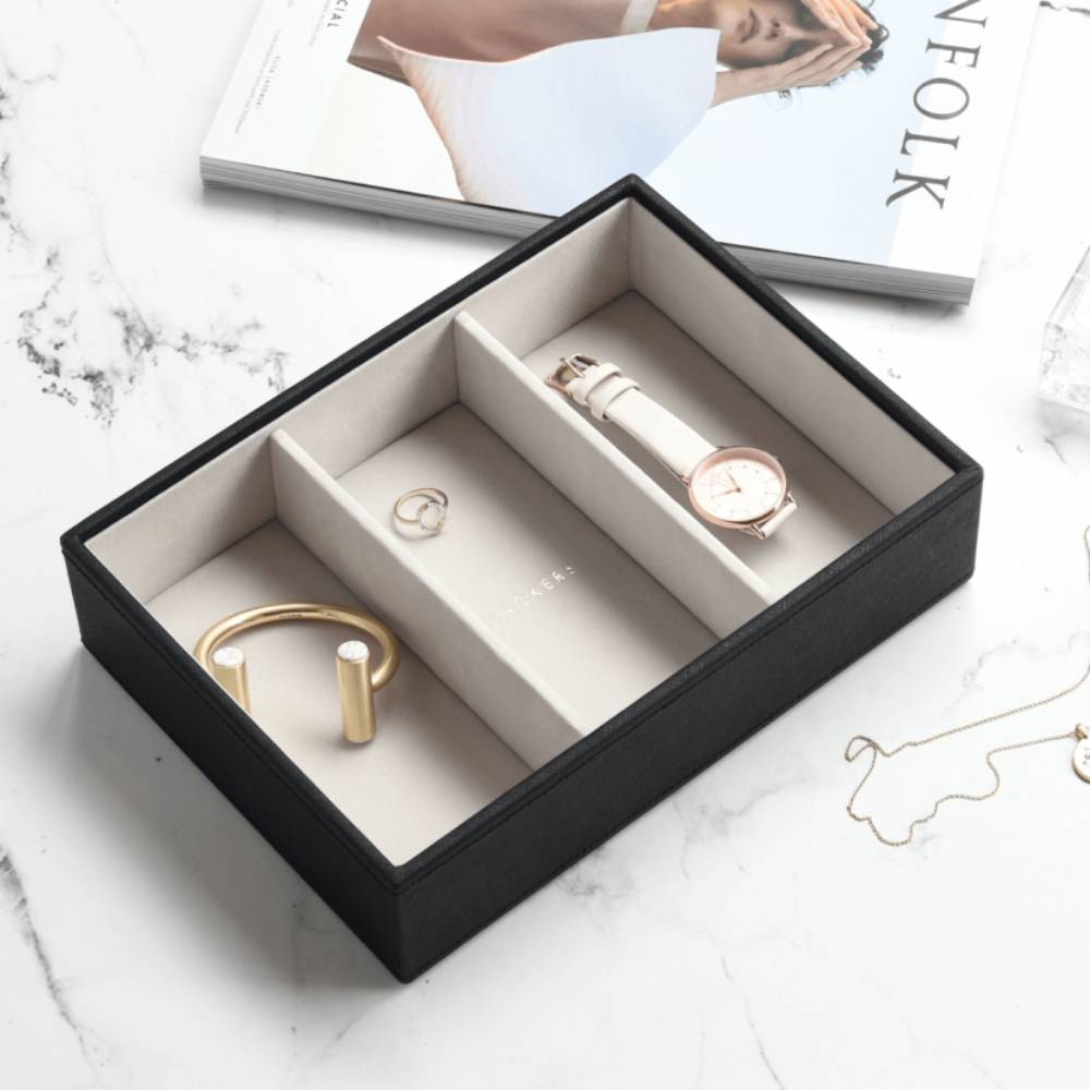 STACKERS "Classic" 3-Section Jewelry / Jewellery Box - STACKERS BOX