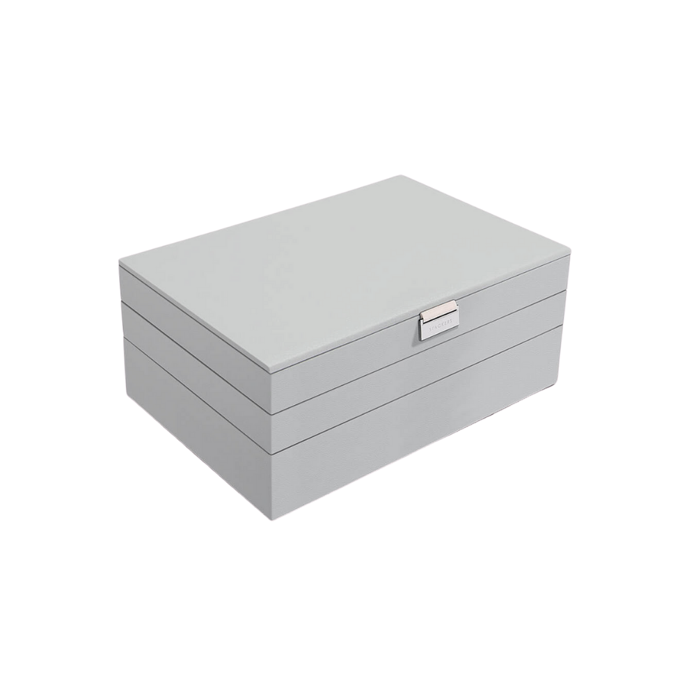 STACKERS "Supersize" 3-Set Jewelry Box in Pebble Grey - STACKERS & Co