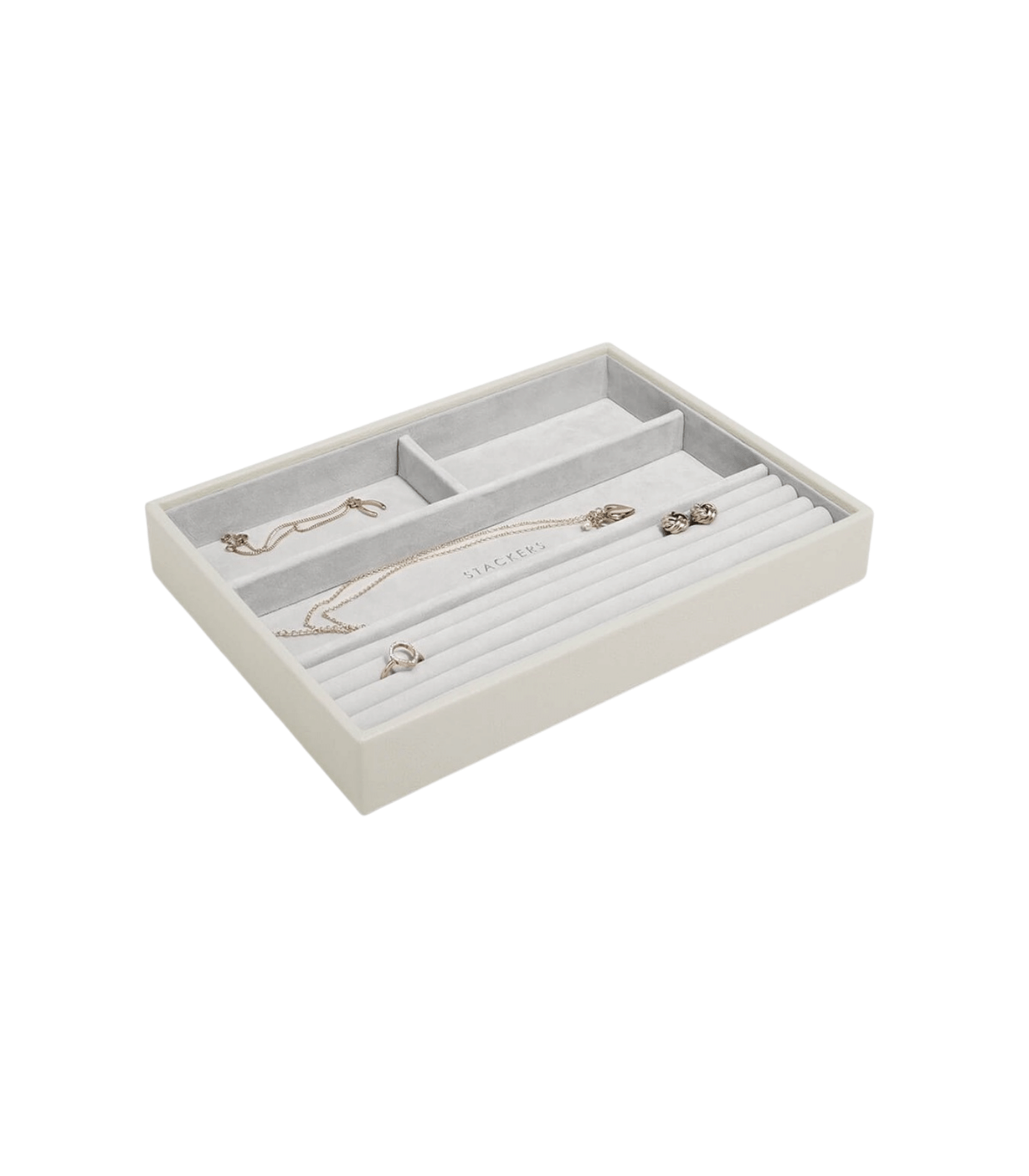 Classic 4-Section Box | Oatmeal & Grey - STACKERS BOX