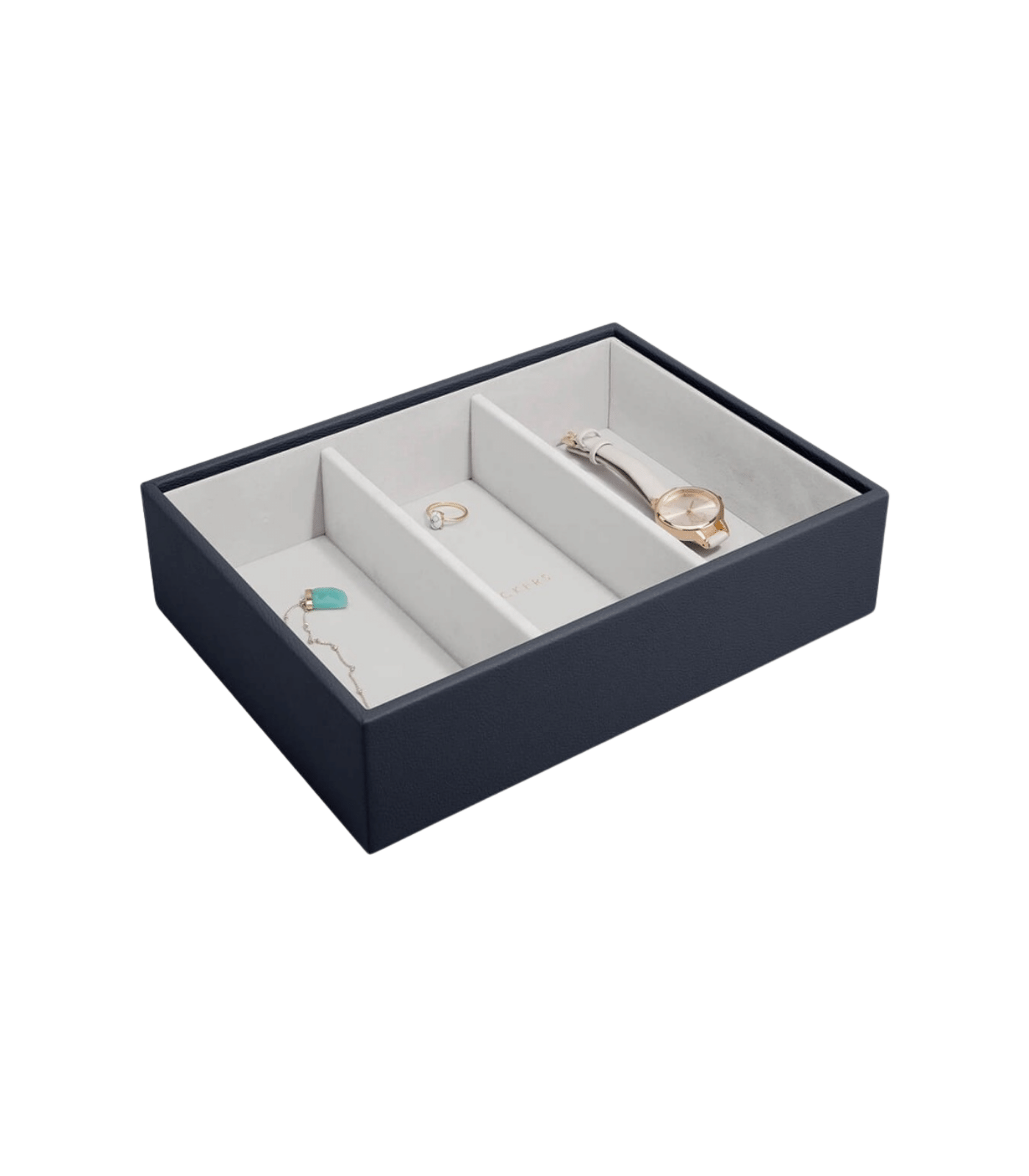STACKERS "Classic" 3-Section Box / Navy & Grey - STACKERS & Co